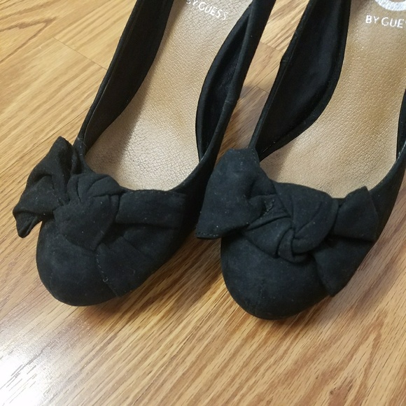 G by Guess | Shoes | G By Guess Bow Suede Heels | Poshmark